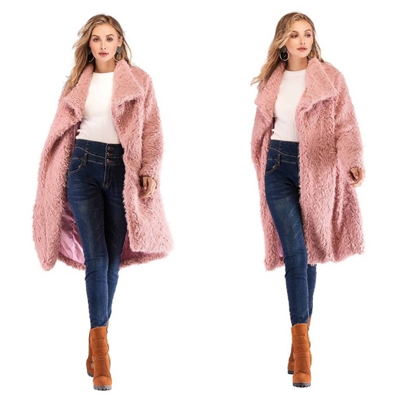 Private Label | Jackets & Coats | Boutique Sale Pink Fuzzy Jacket ...